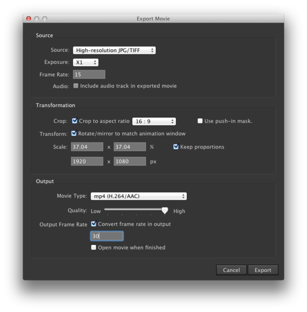 Exporting - Dragonframe - Help Wiki