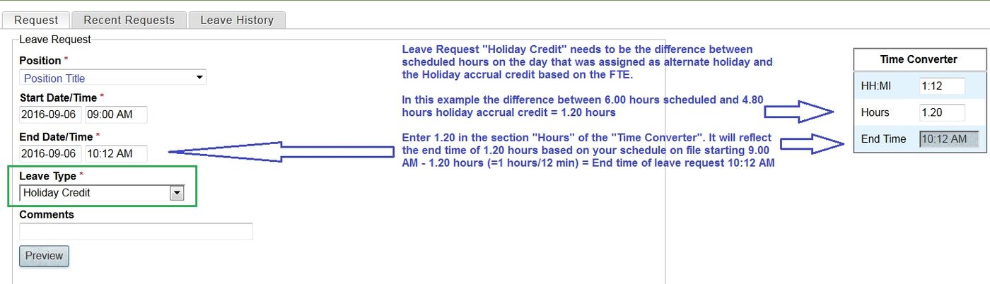 Alternate Holiday when you are on an Alternate Schedule - Help Wiki