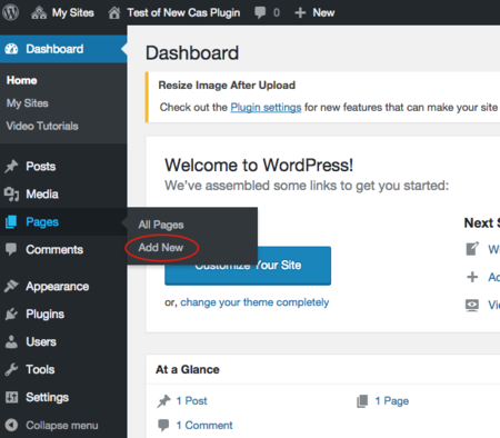 Create a New Page - WordPress - Help Wiki