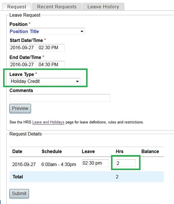Personal Holiday and Personal Leave Day - Help Wiki
