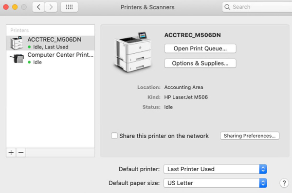 Adding a Campus Printer - Mac OS - Help Wiki