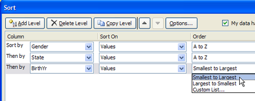 Sorting Data - Help Wiki